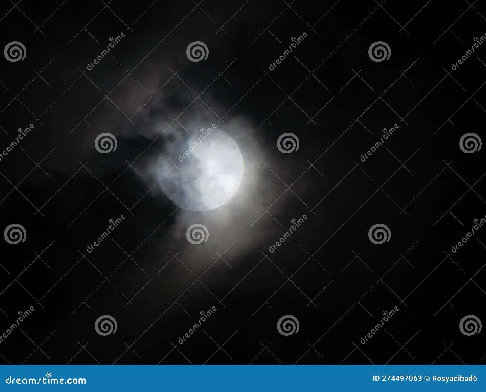Moon Light at the Cloudy Night Sky Stock Image - Image of moonlight ...