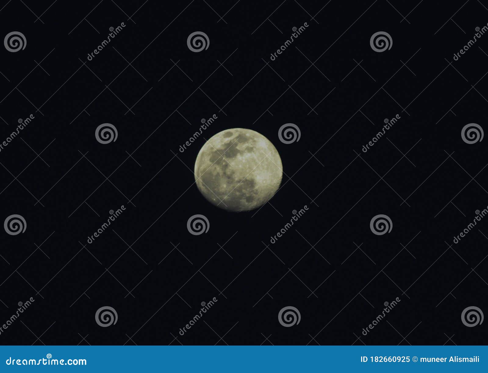Moon light in dark night stock image. Image of night - 182660925