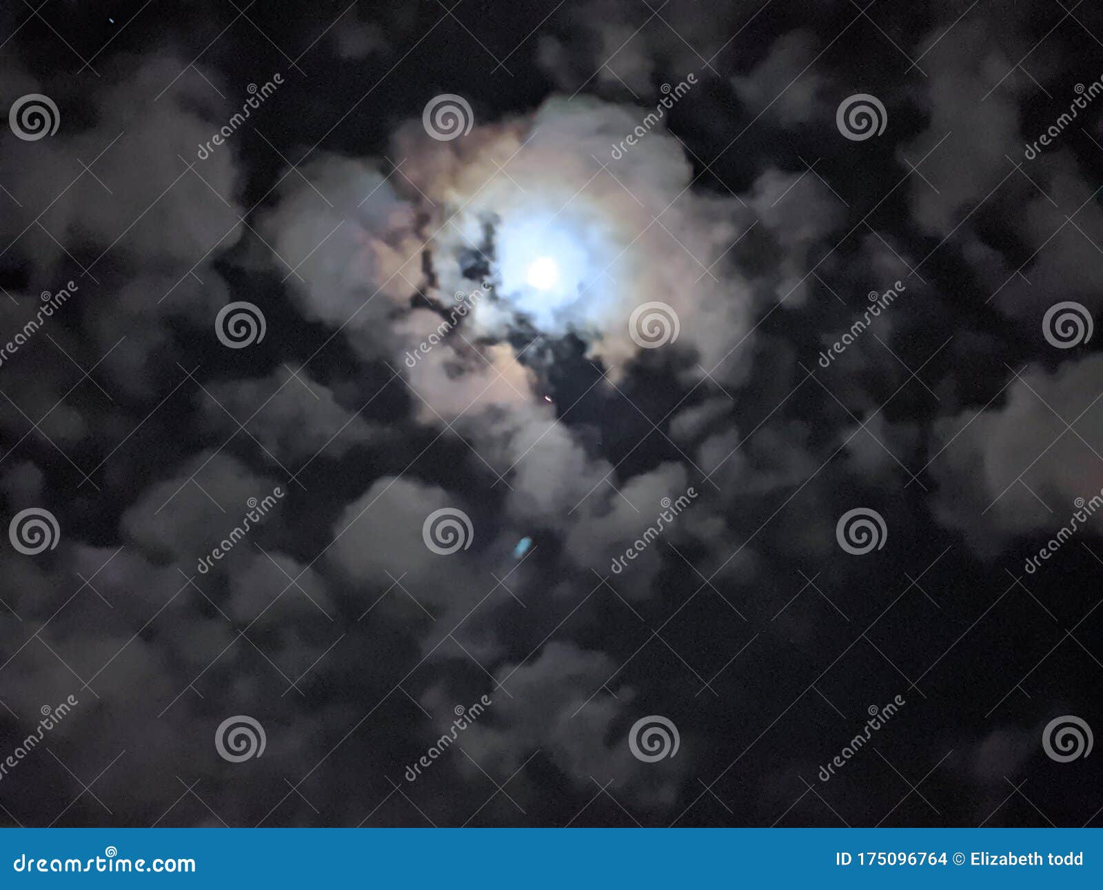 Moon Light Night Clouds Colours Stock Photo - Image of clouds, light ...