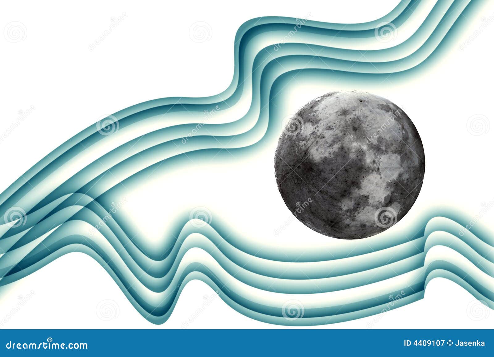 Moon With Lines Picture. Image: 4409107