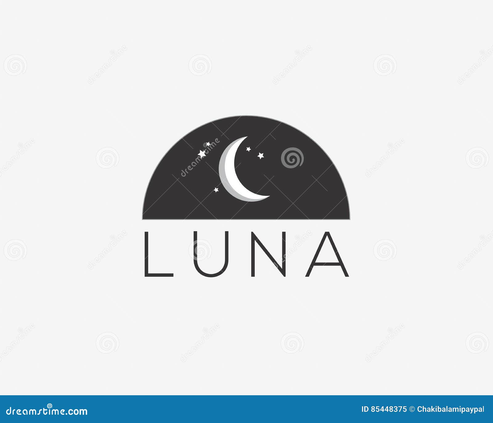Moon Logo Design, Creative Moon Logo, Night Logo. Stock Illustration ...