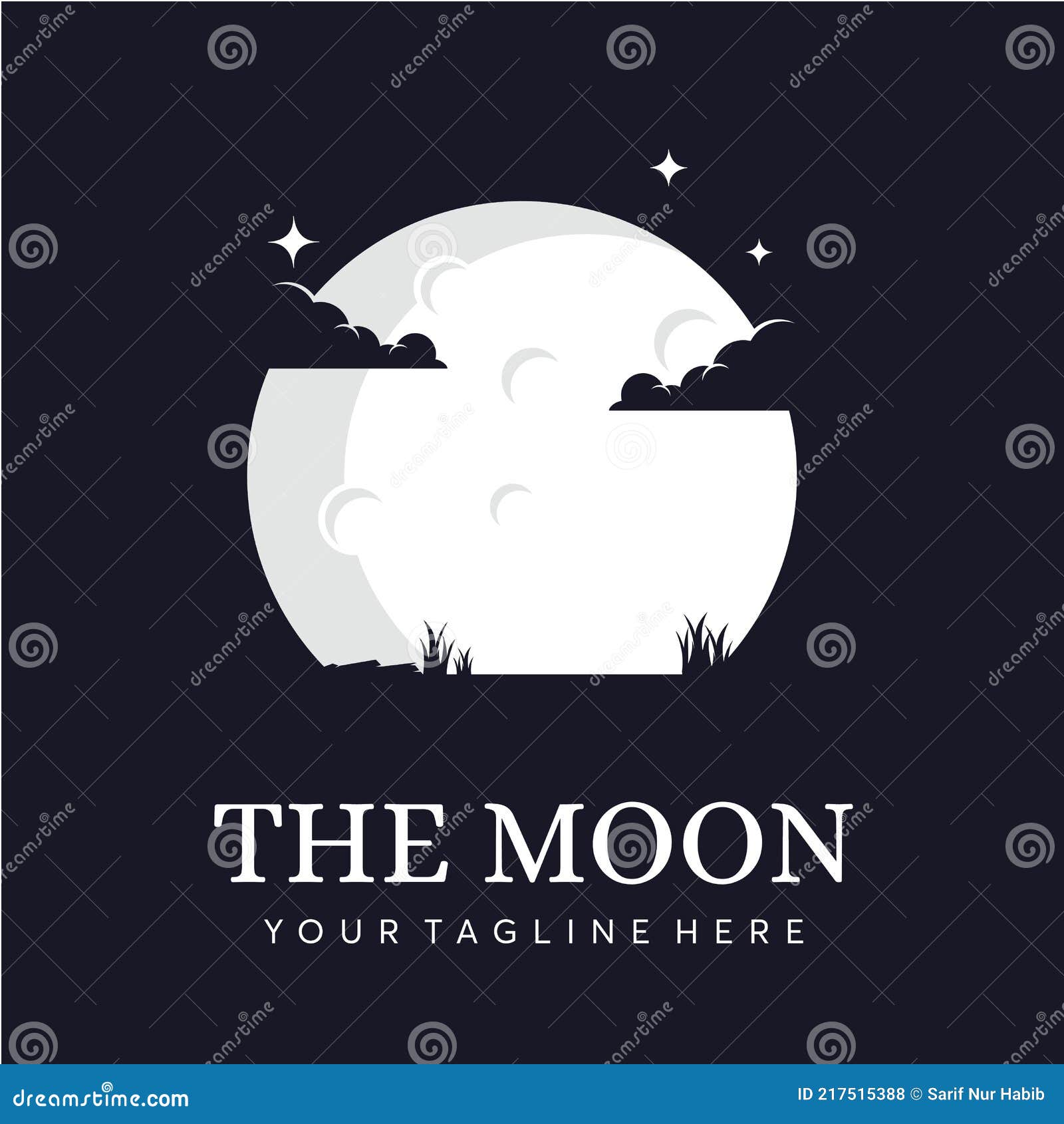 Moon Logo Design Template stock vector. Illustration of phase - 217515388