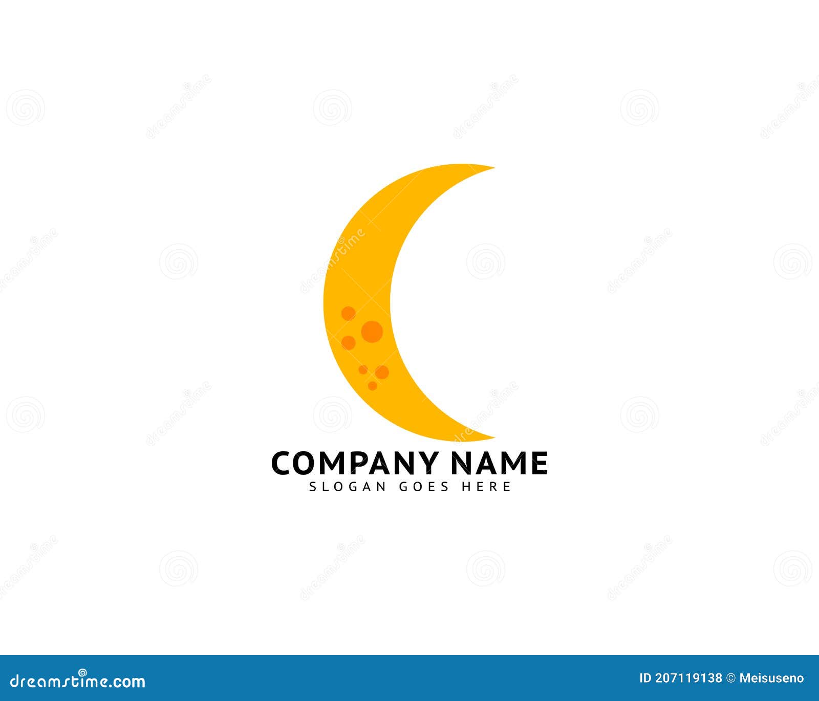 Moon Logo Design Vector Template Stock Vector - Illustration of company ...
