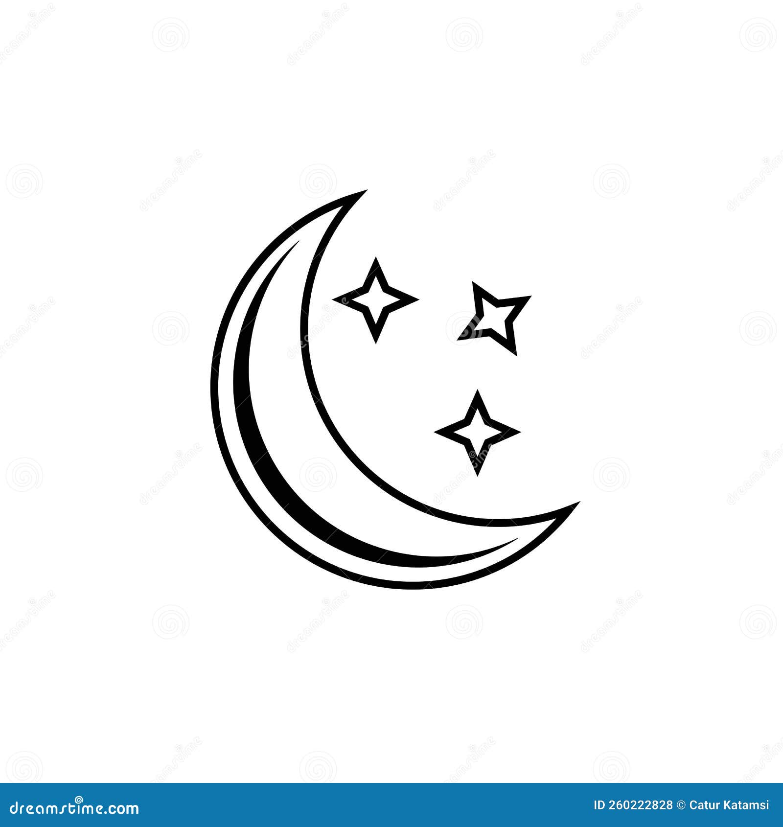Moon logo icon vector stock illustration. Illustration of light - 260222828