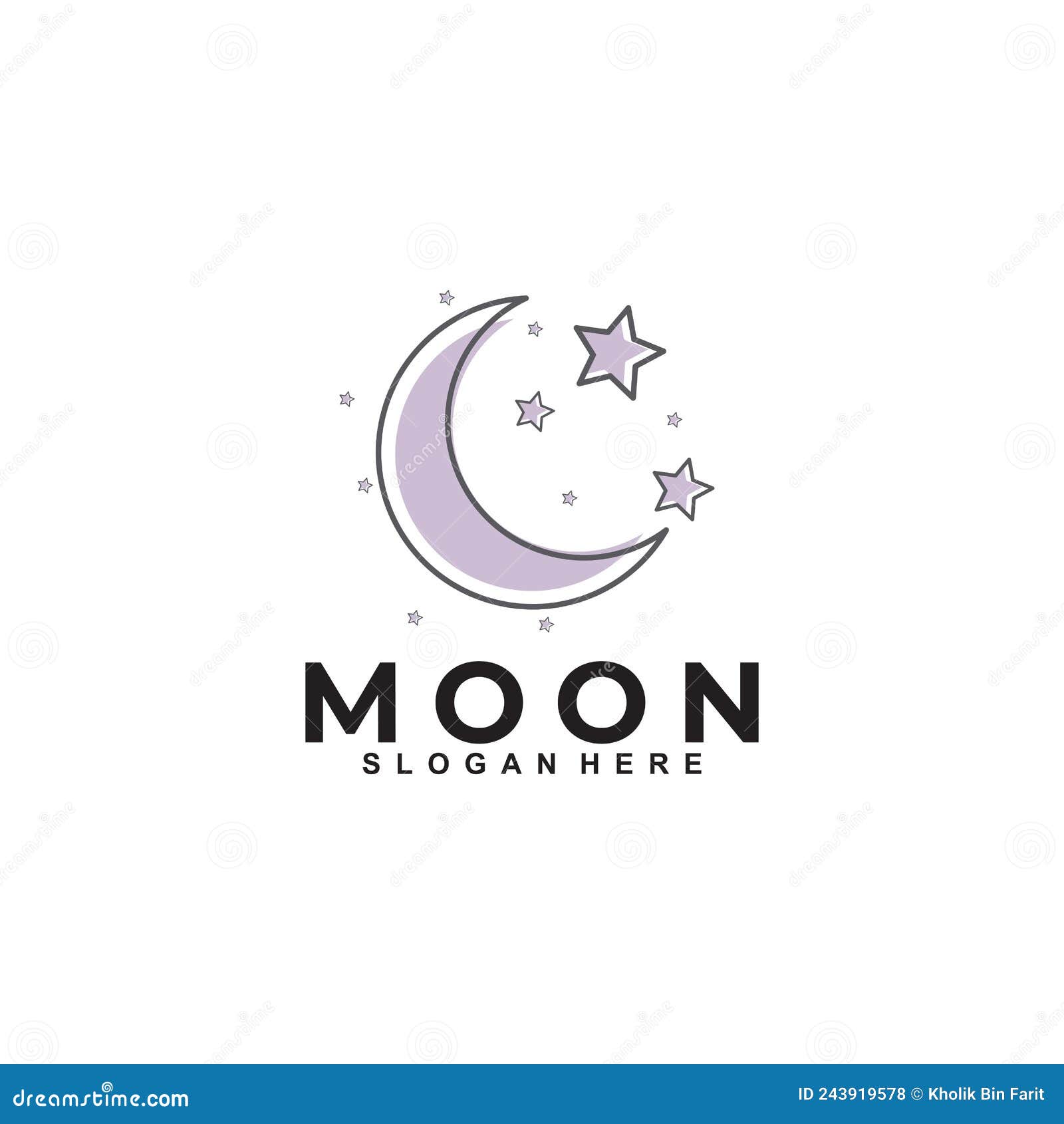 Moon Logo Vector Design Template Stock Vector - Illustration of lunar ...