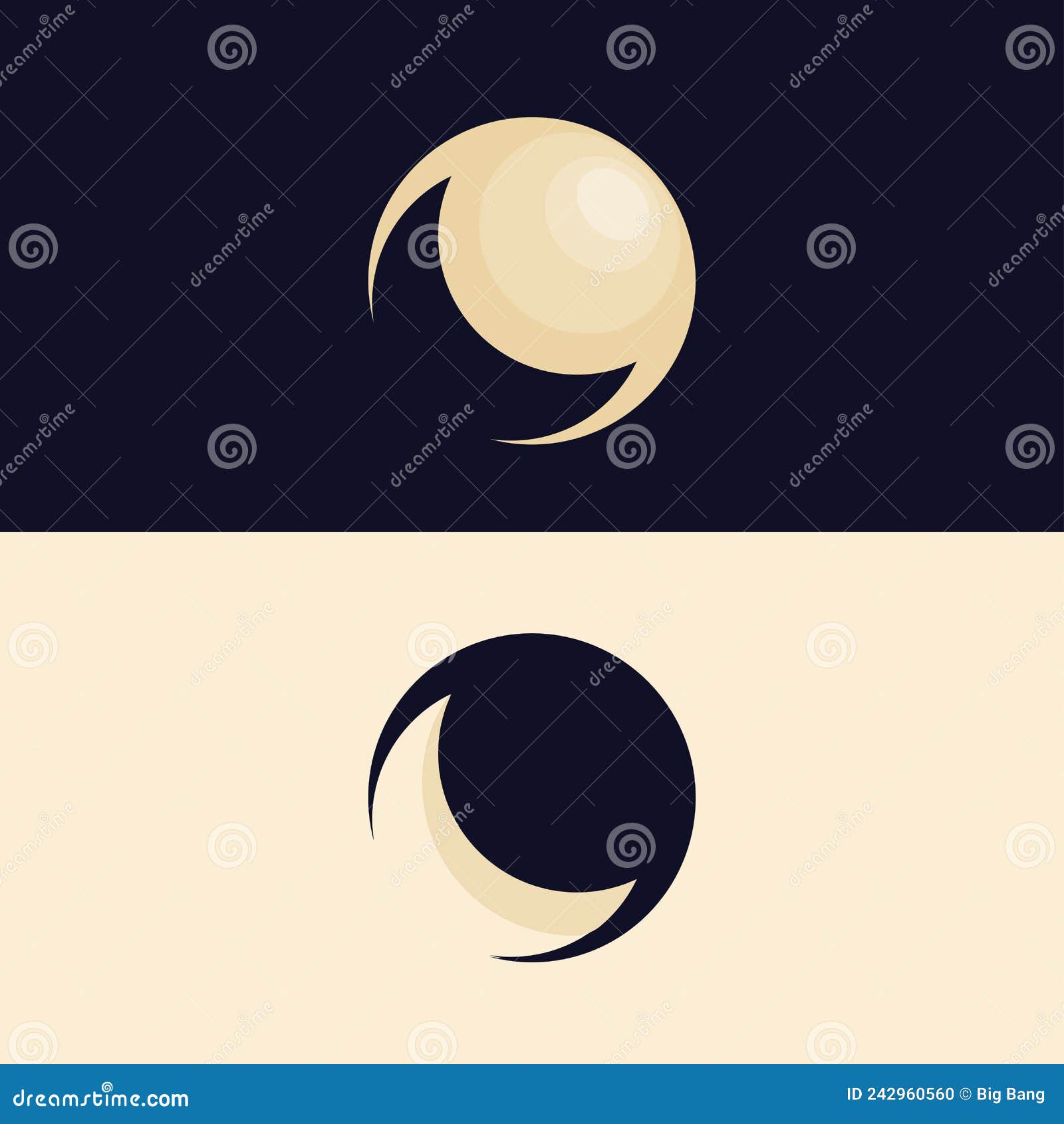 Moon Logo Vector Icon Design Template Stock Vector - Illustration of ...