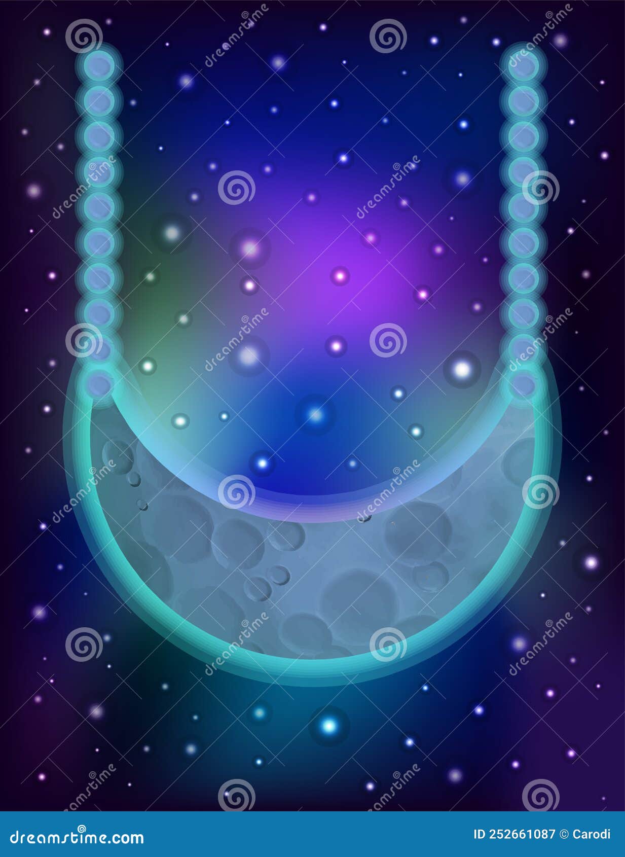 Moon magic swing, vector stock vector. Illustration of moonlight ...