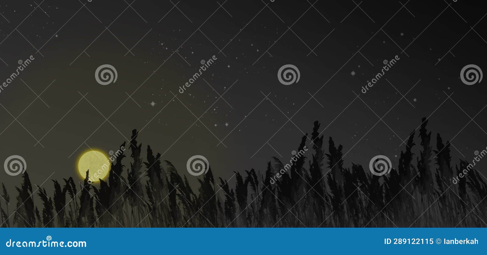 Moon at Midnight stock illustration. Illustration of moon - 289122115