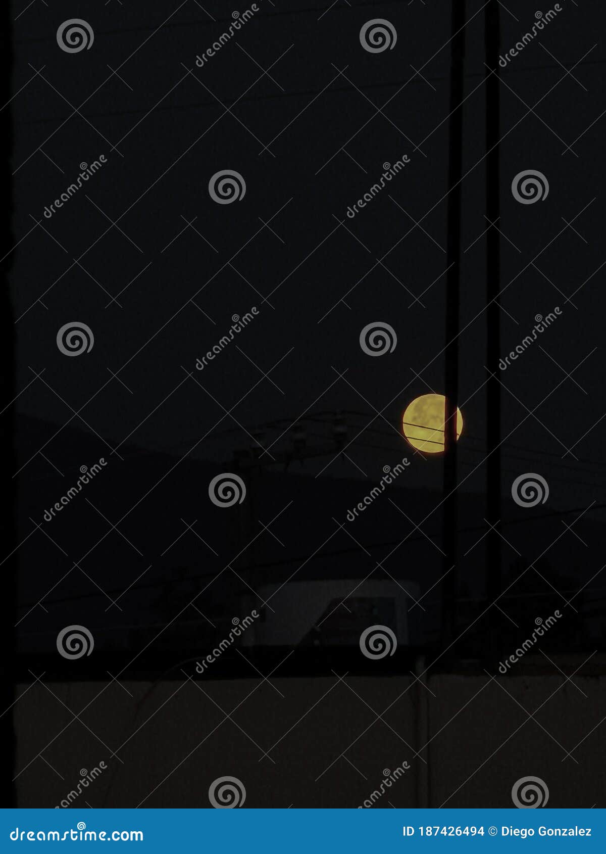 Moon at midnight stock photo. Image of white, circle - 187426494
