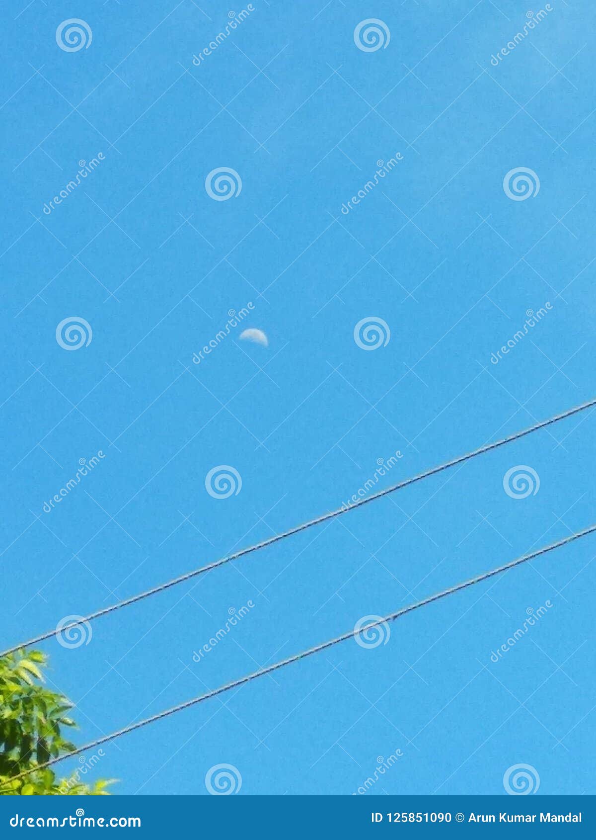 Moon stock photo. Image of light, noon, moon - 125851090