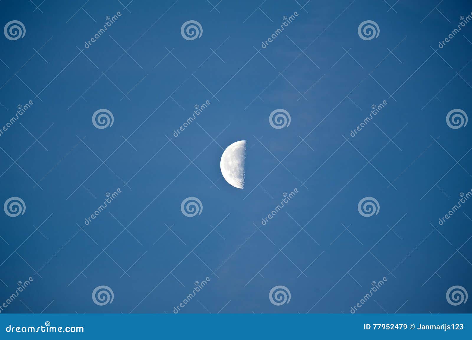 Moon in the morning sky stock image. Image of blue, body - 77952479