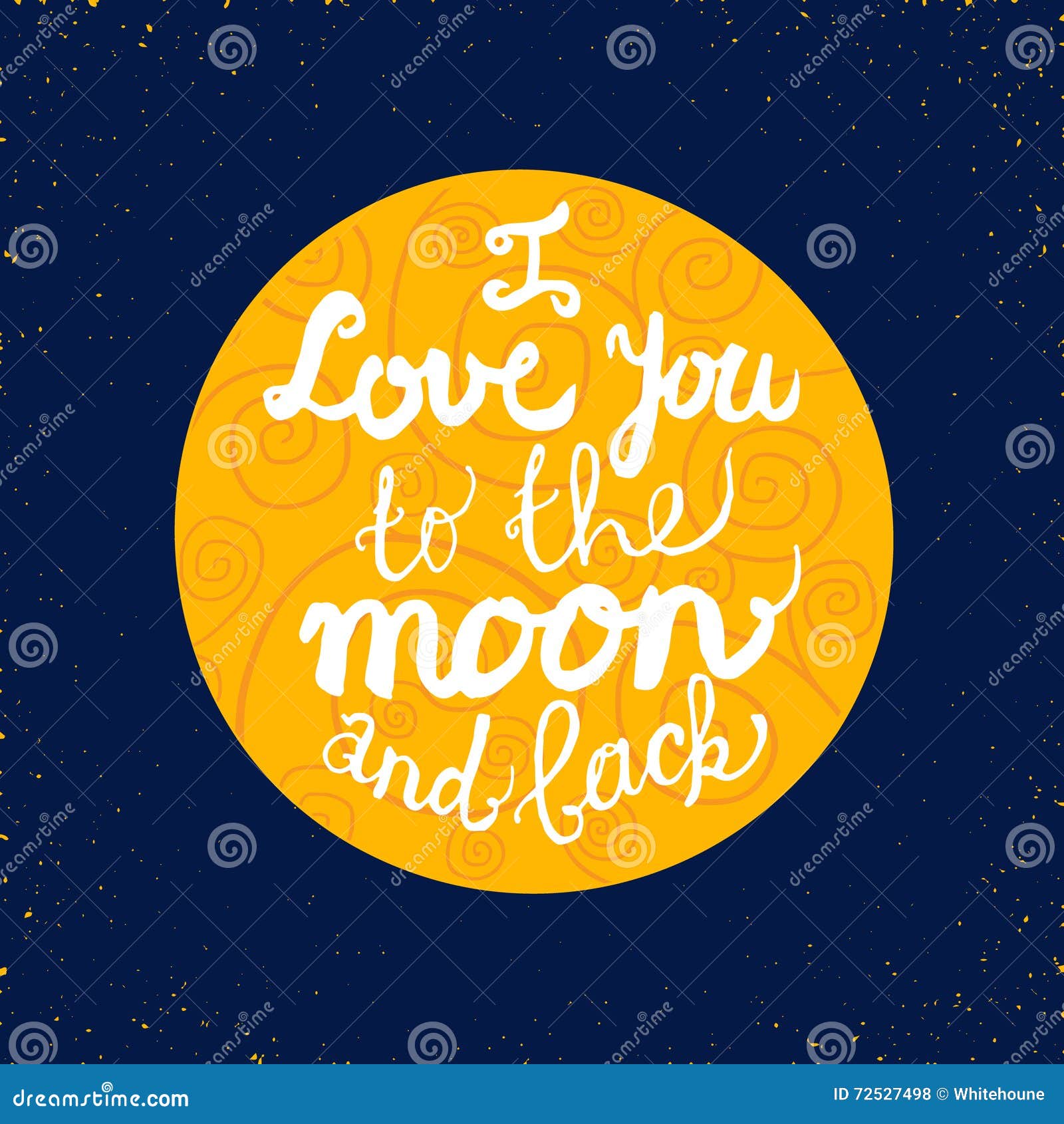 Moon motivation lettering stock vector. Illustration of graphic - 72527498
