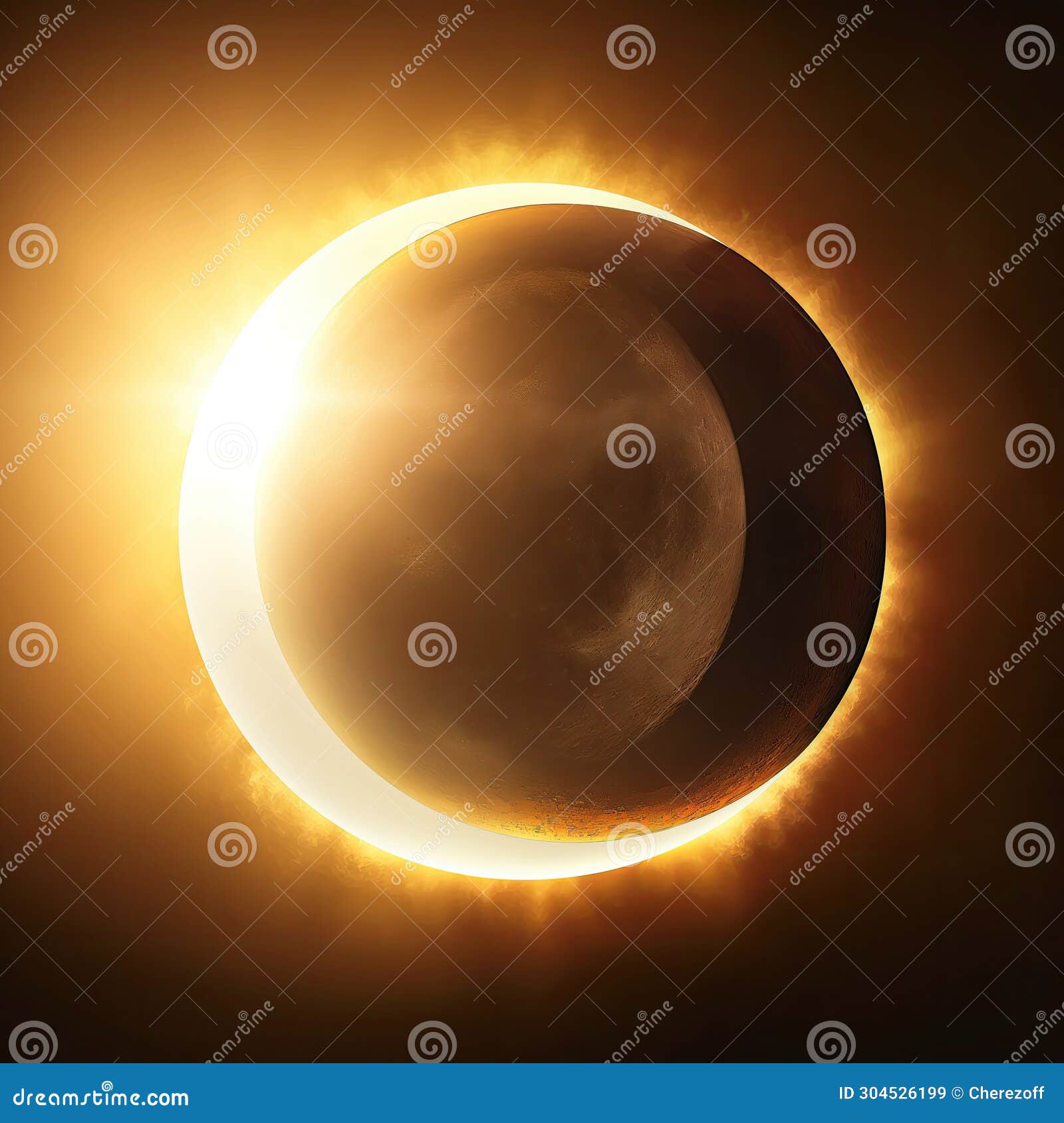 The Moon Moves in Front of the Sun Stock Illustration - Illustration of ...