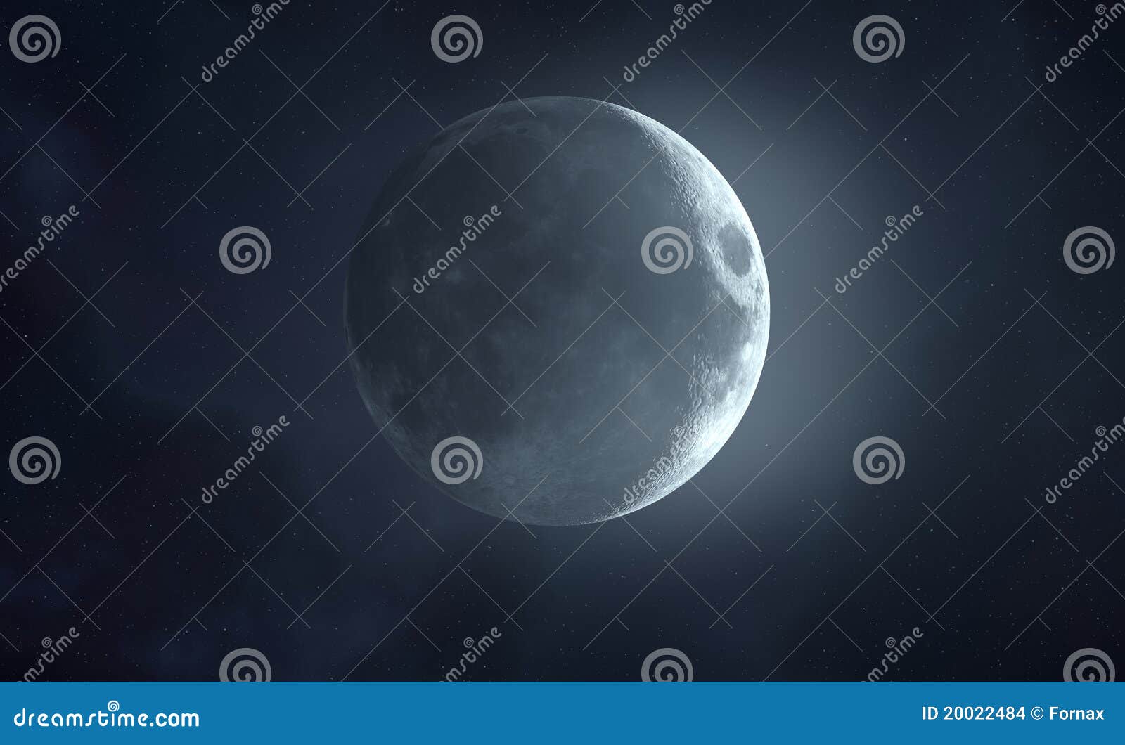 Moon during night stock illustration. Illustration of stars - 20022484