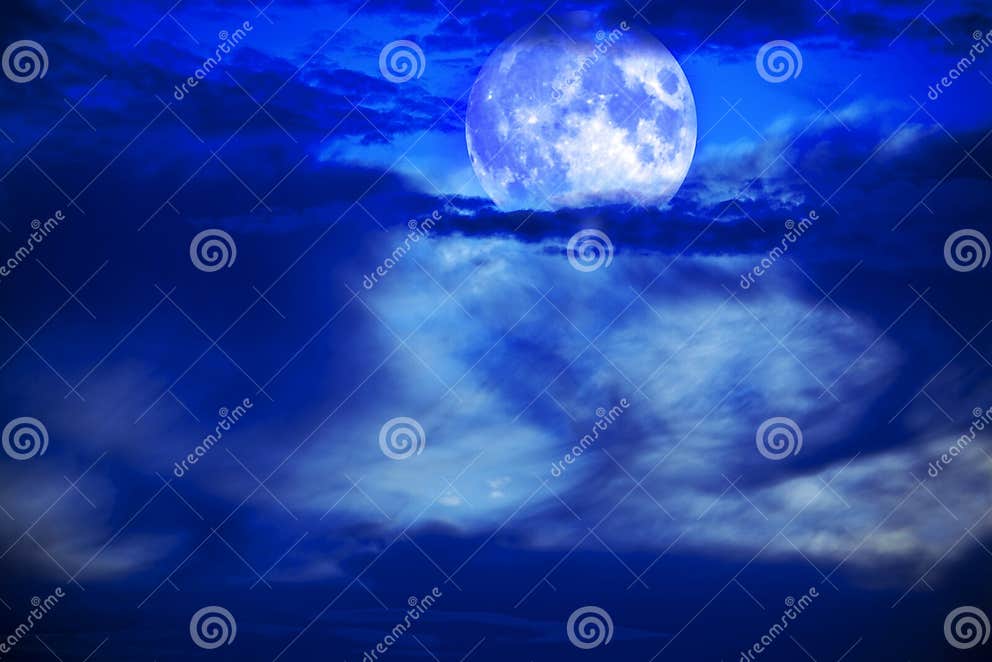 Moon Night with Beautiful Sky Stock Photo - Image of dramatic ...