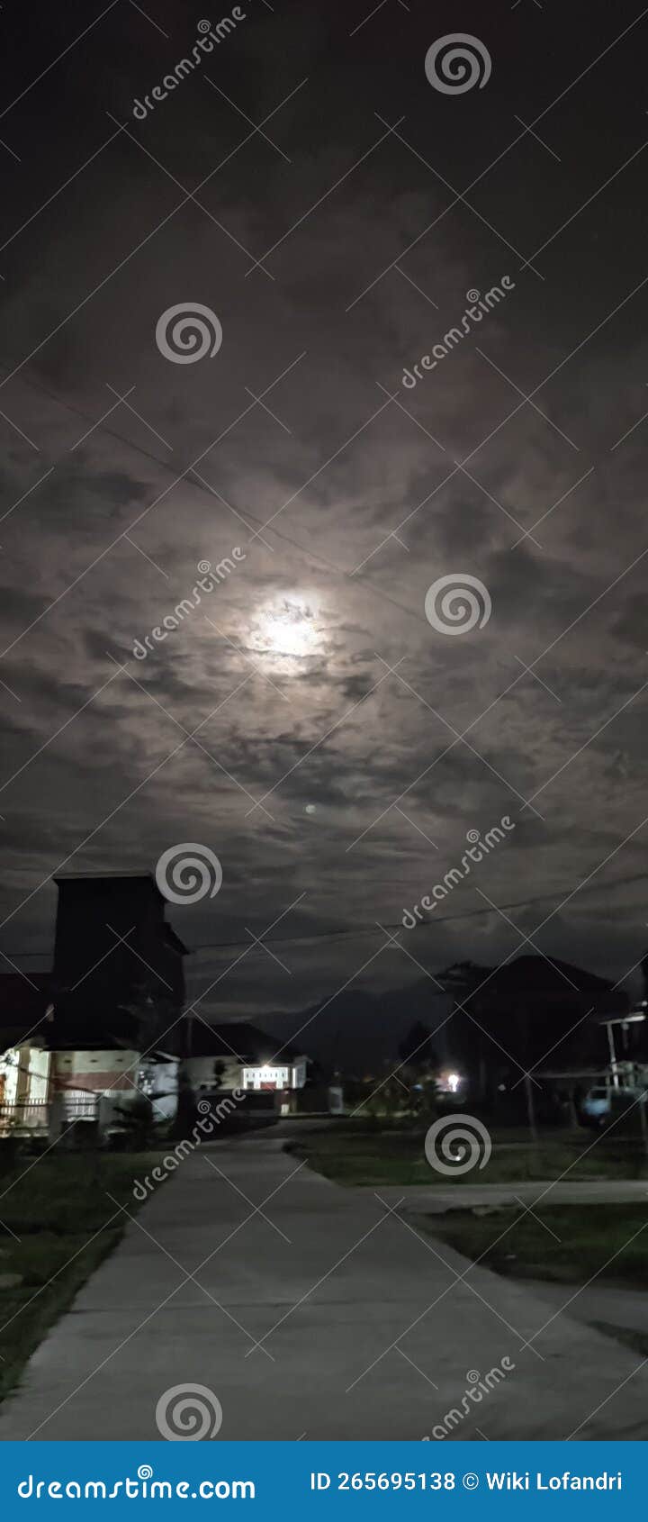 Moon night Indonesia stock photo. Image of beautiful - 265695138
