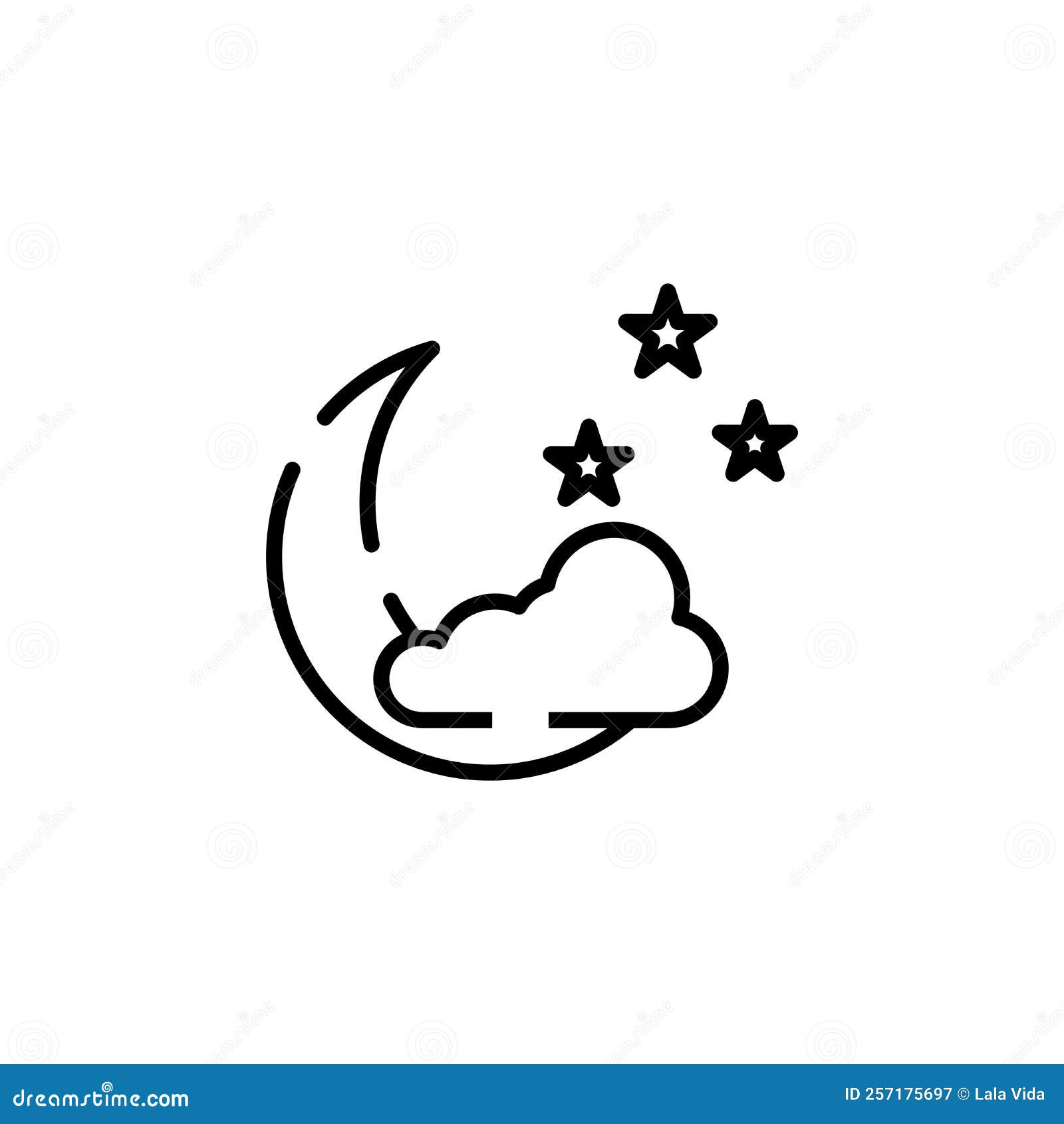 Moon, Night, Moonlight, Midnight Icon Vector Illustration Logo Template ...