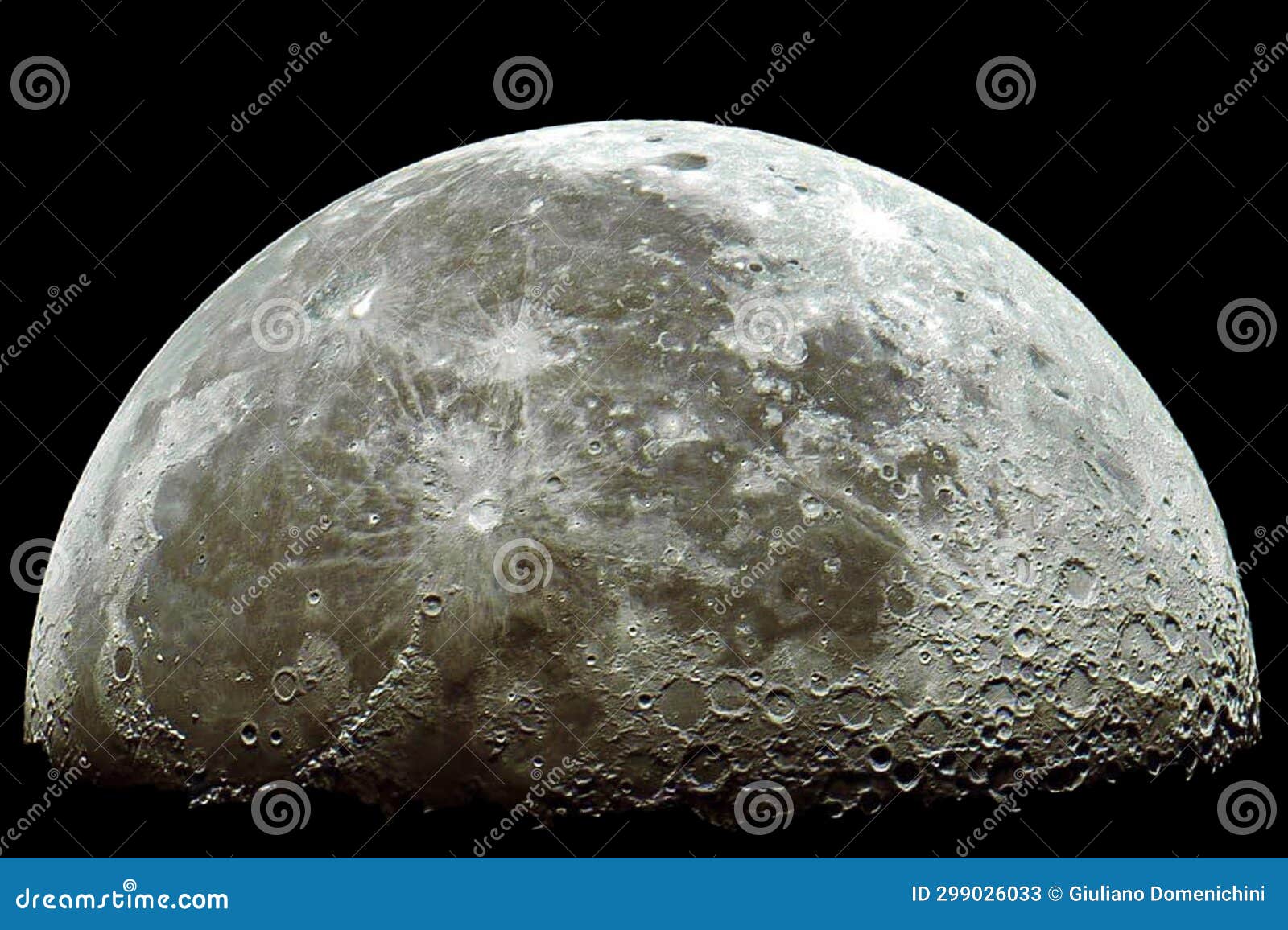 The Moon in the Night Sky Close-up. 3D Rendering Stock Image - Image of ...
