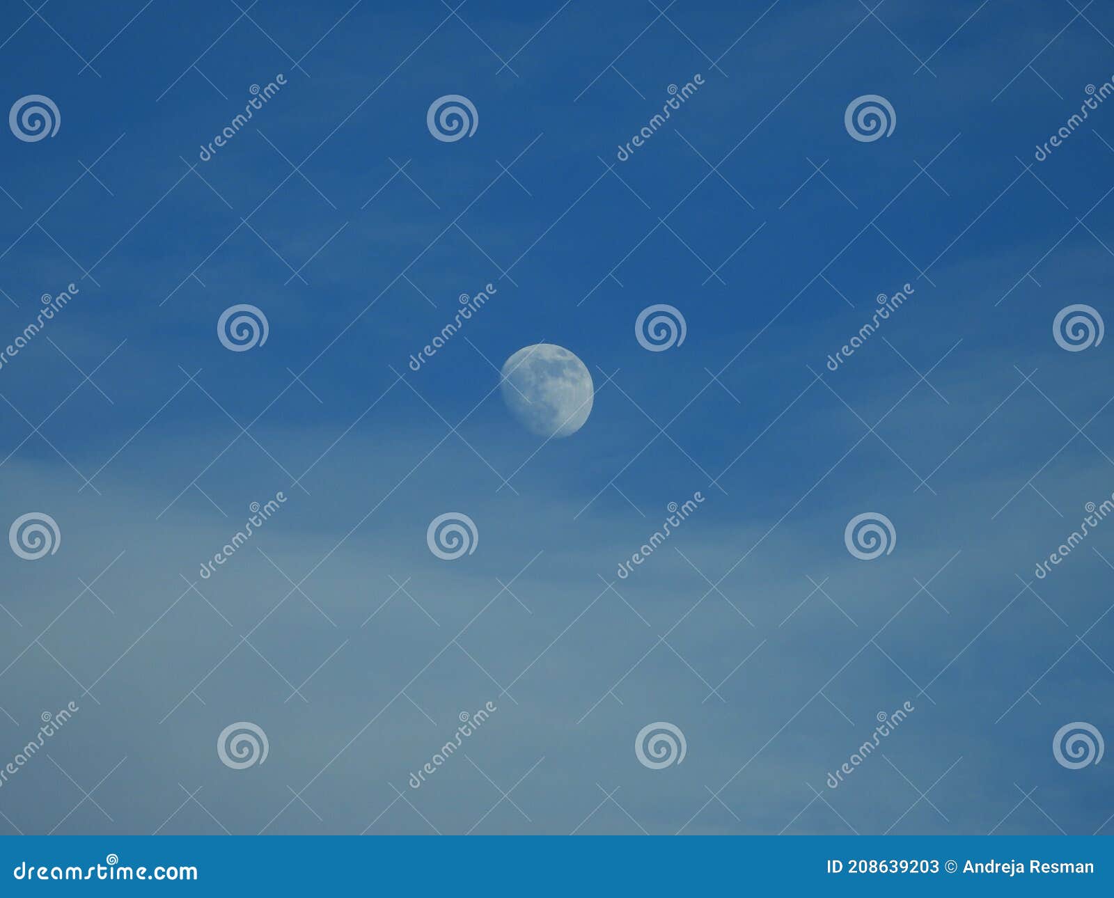 Moon at noon stock image. Image of morning, moon, font - 208639203