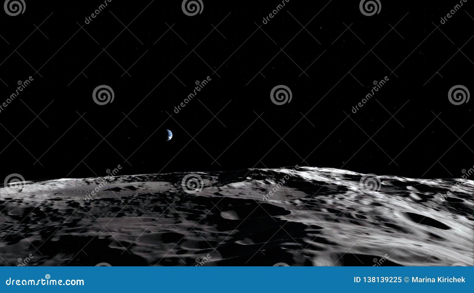 Moon in Outer Space, Surface. High Quality, Resolution, 4k Stock ...