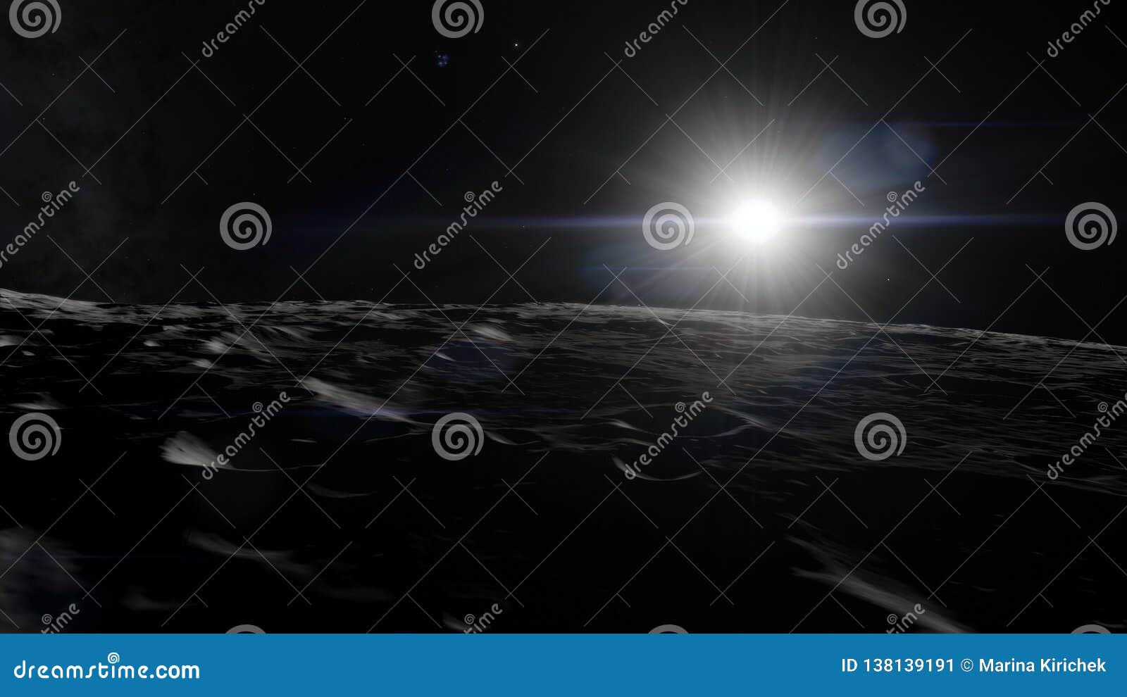 Moon in Outer Space, Surface. High Quality, Resolution, 4k Stock ...