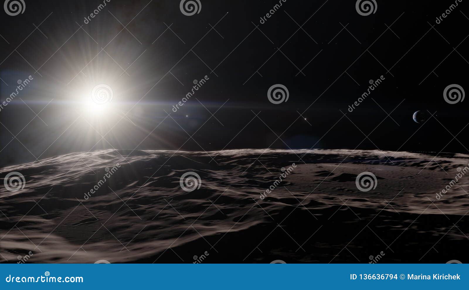 Moon in Outer Space, Surface. High Quality, Resolution, 4k. this Image ...