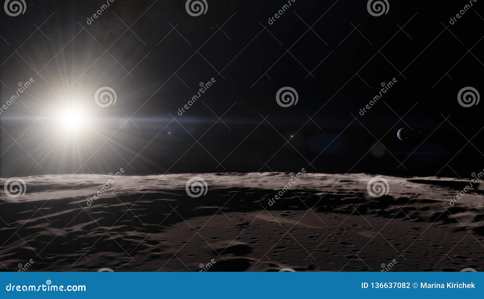 Moon in Outer Space, Surface. High Quality, Resolution, 4k. this Image ...