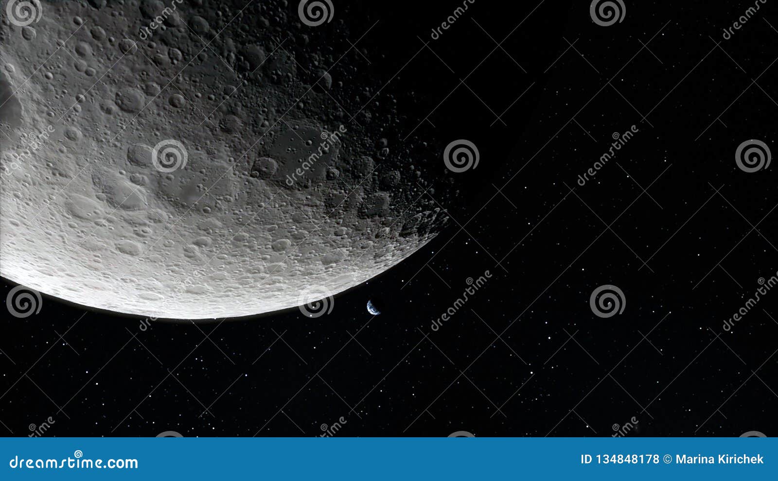 Moon in Outer Space, Surface.this Image Elements Furnished by Nasa ...