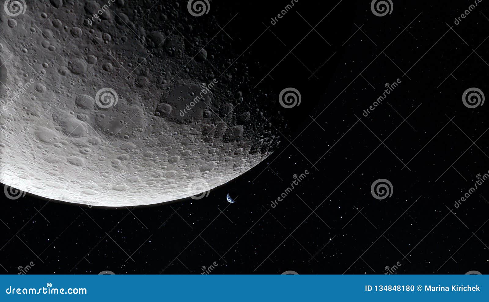 Moon in Outer Space, Surface.this Image Elements Furnished by Nasa ...