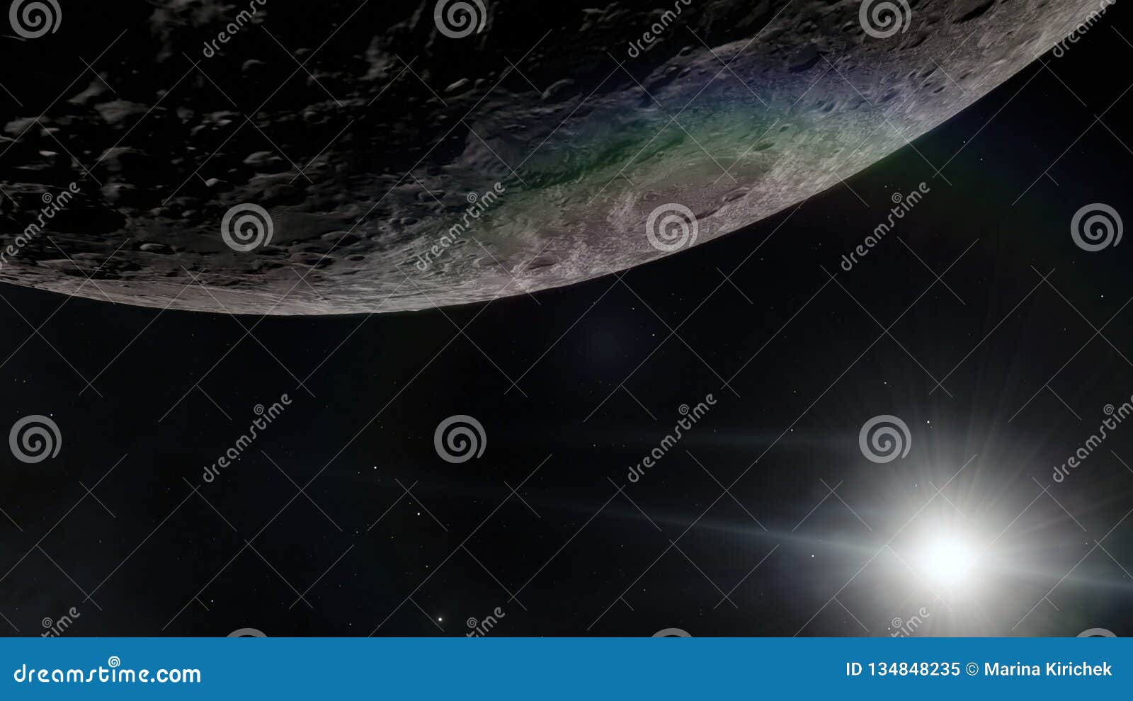 Moon in Outer Space, Surface.this Image Elements Furnished by Nasa ...