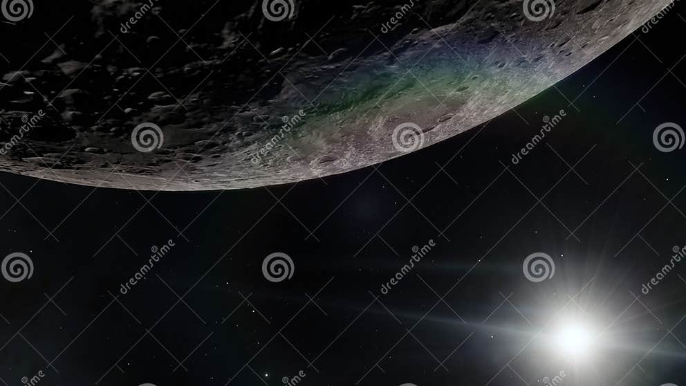 Moon in Outer Space, Surface.this Image Elements Furnished by Nasa ...