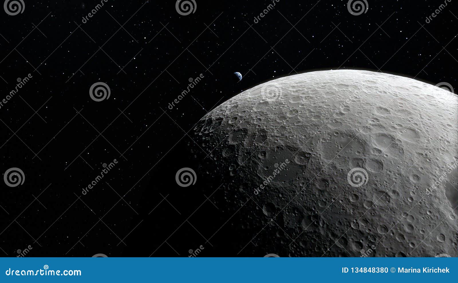 Moon in Outer Space, Surface.this Image Elements Furnished by Nasa ...