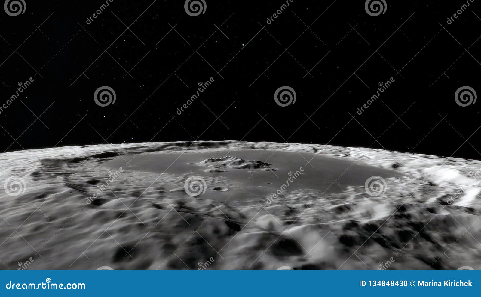Moon in Outer Space, Surface.this Image Elements Furnished by Nasa ...