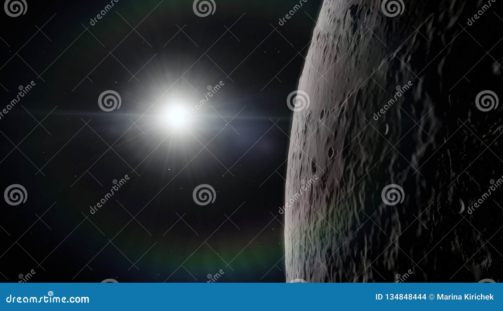 Moon in Outer Space, Surface.this Image Elements Furnished by Nasa ...
