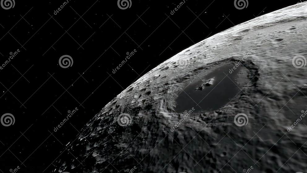 Moon in Outer Space, Surface.this Image Elements Furnished by Nasa ...