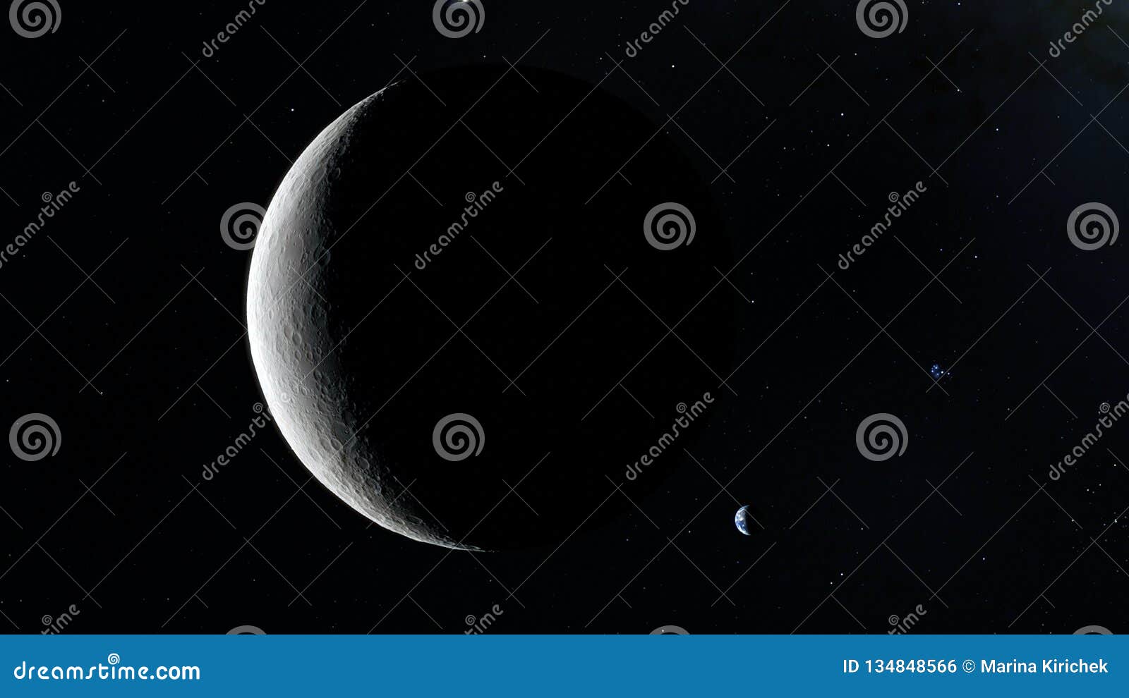 Moon in Outer Space, Surface.this Image Elements Furnished by Nasa ...