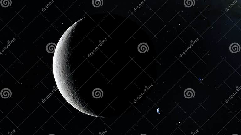 Moon in Outer Space, Surface.this Image Elements Furnished by Nasa ...