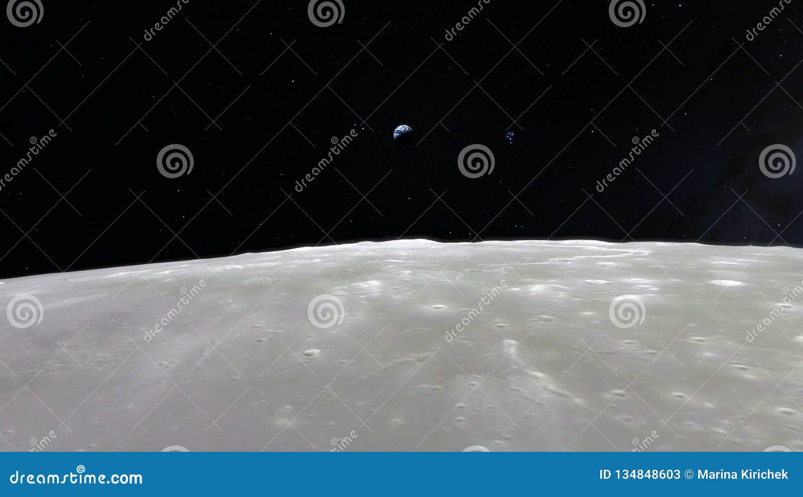 Moon in Outer Space, Surface.this Image Elements Furnished by Nasa ...