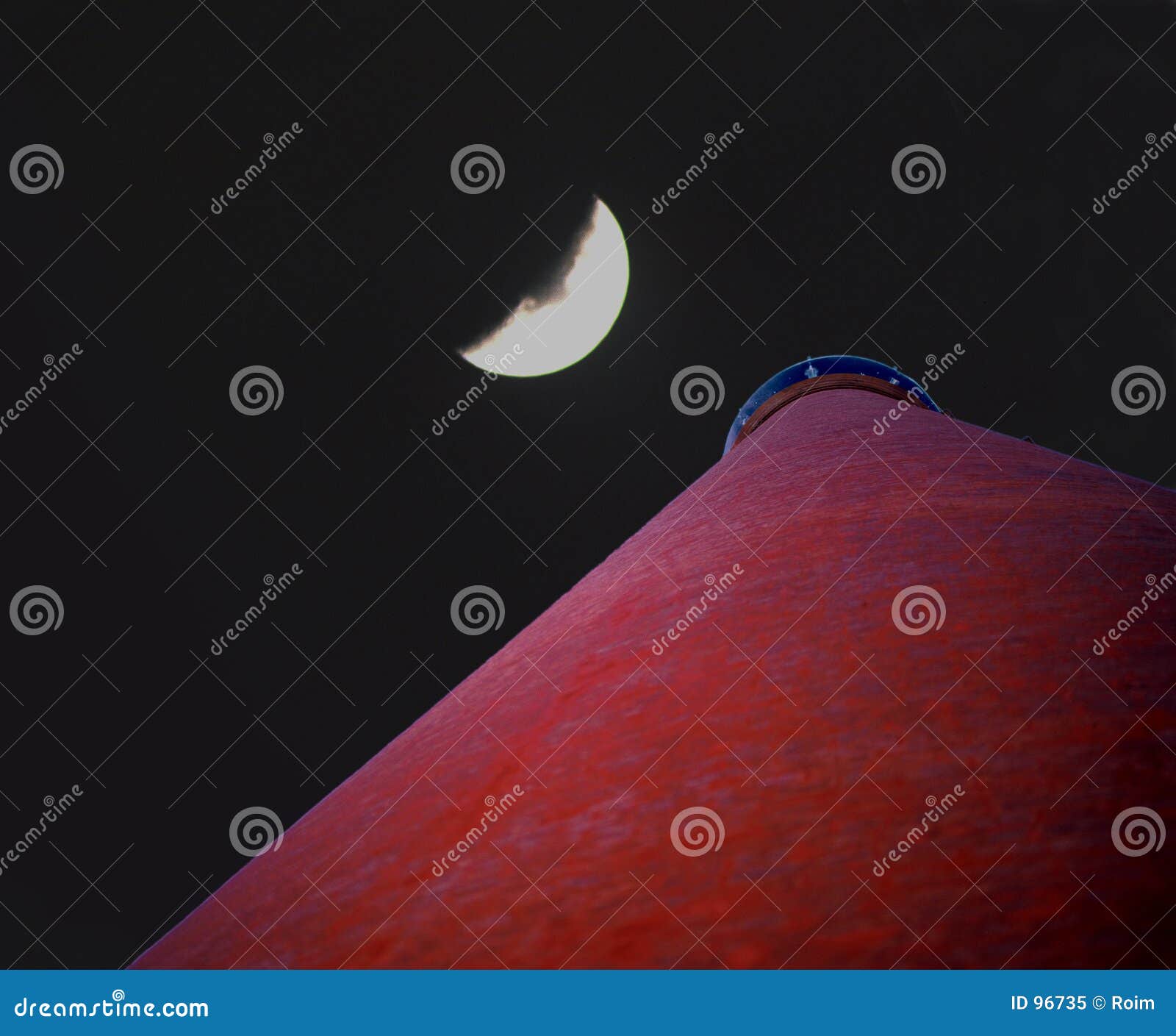 Moon over rooftop stock image. Image of moon, body, exterior - 96735