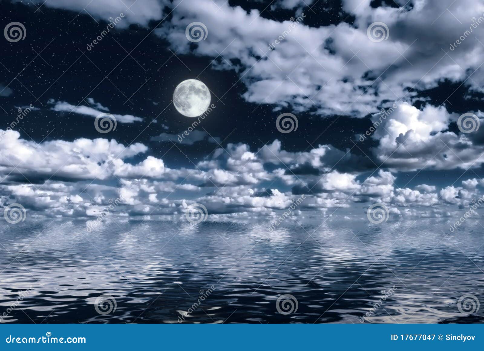 Moon over water stock image. Image of outdoors, clear - 17677047