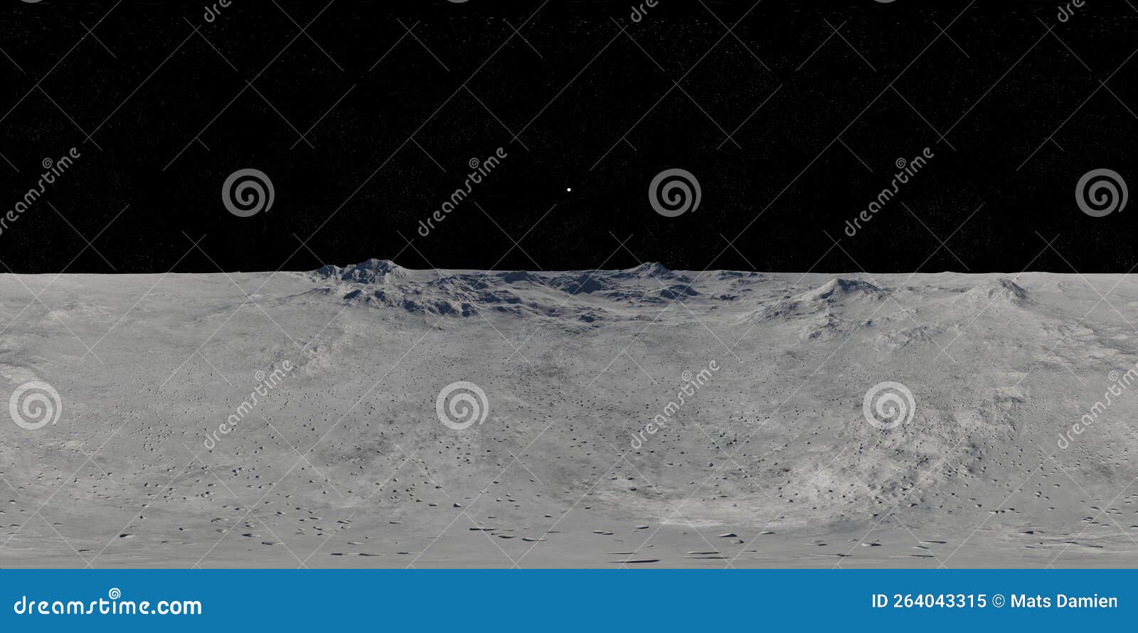 Moon Panorama Hdri 3d Rendering Stock Illustration - Illustration of ...