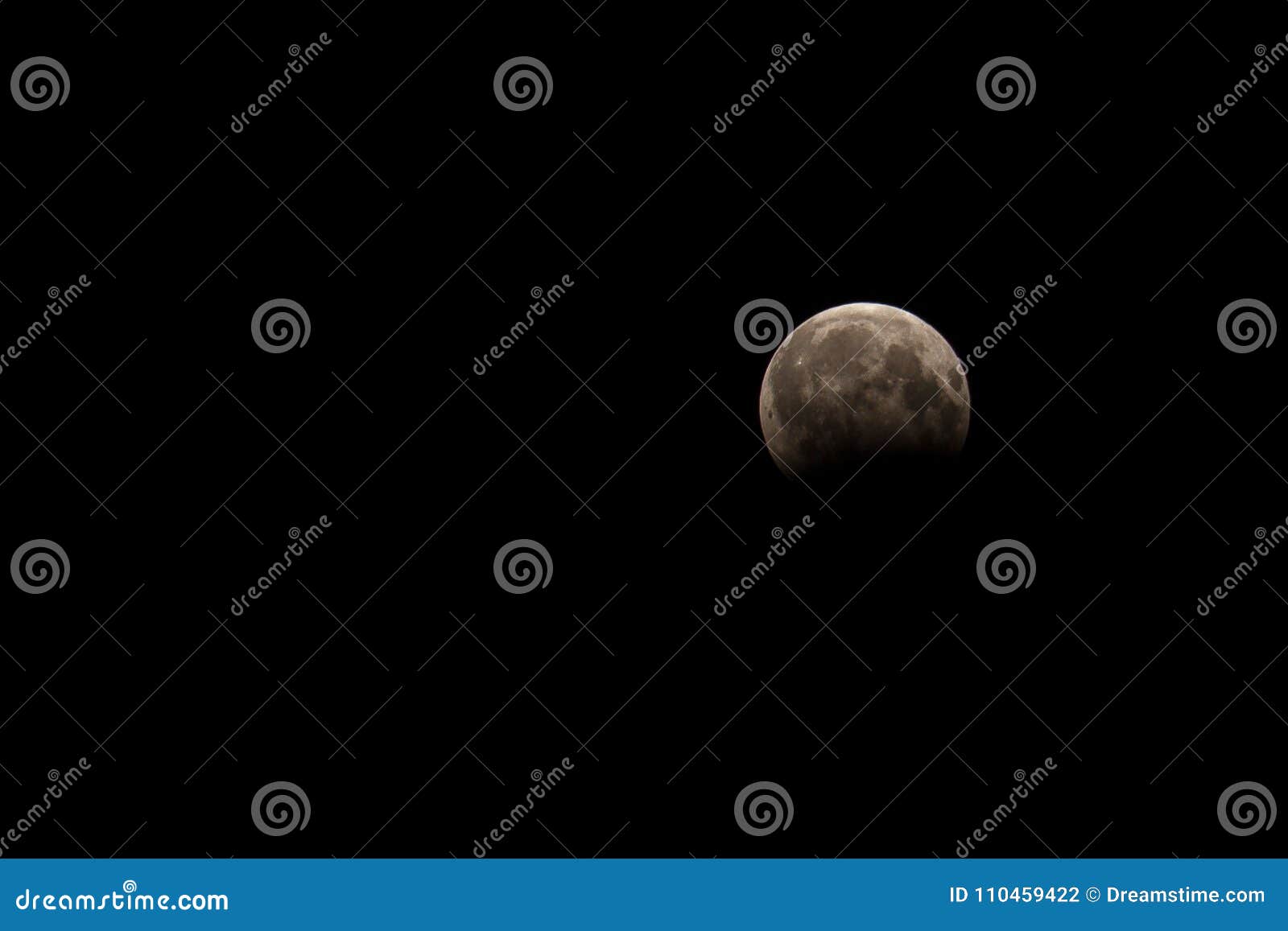 Moon Passes Behind the Earth. Lunar Eclipse. Stock Photo - Image of ...