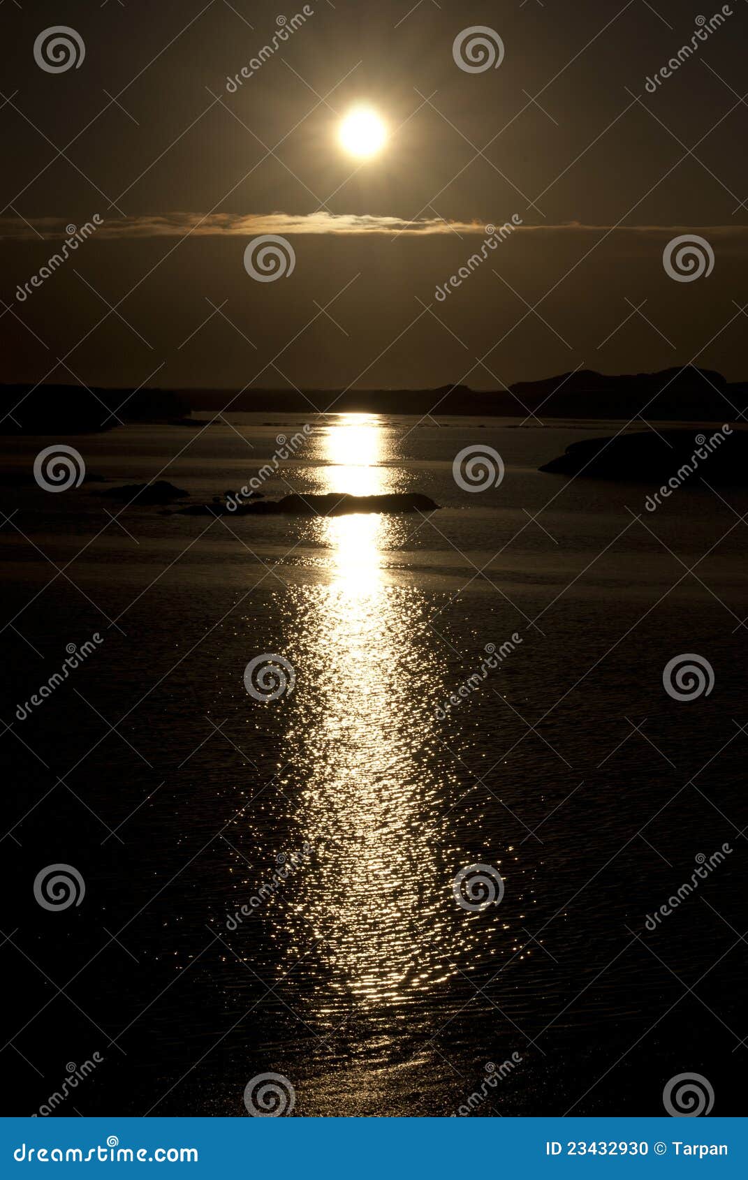 Moon Path. stock photo. Image of ocean, time, landscape - 23432930