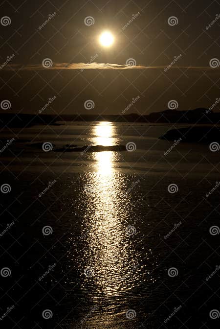 Moon Path. stock photo. Image of ocean, time, landscape - 23432930