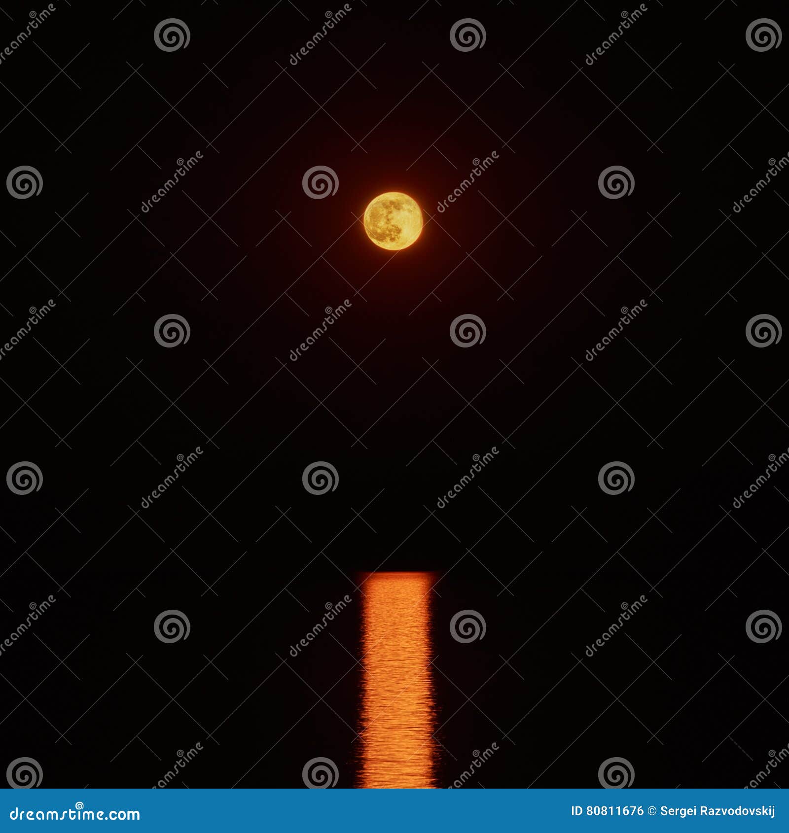 Moon Path stock photo. Image of lunar, nightime, darkness - 80811676