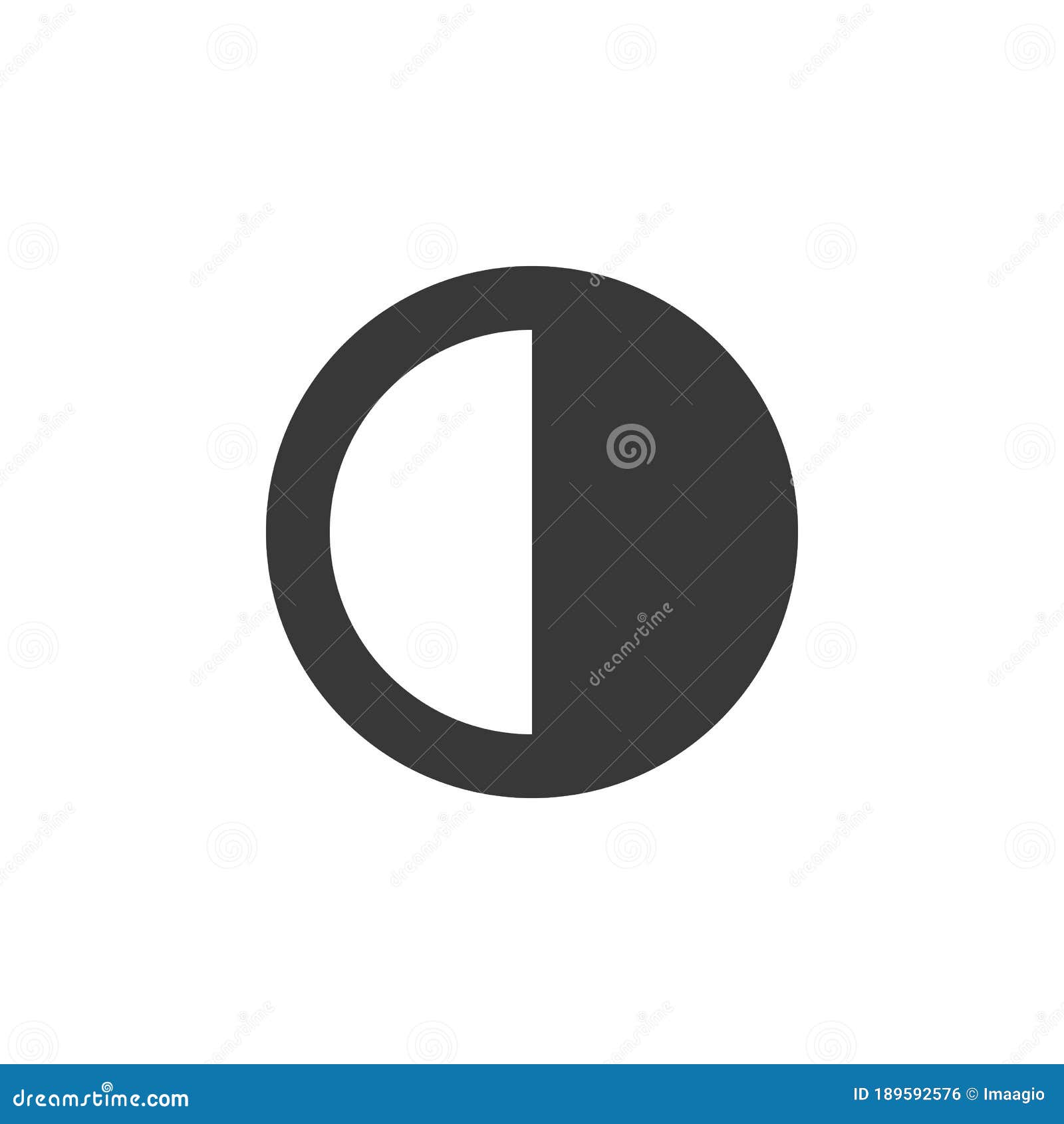 Moon Phase. Third Quarter. Icon. Weather Glyph Vector Illustration ...