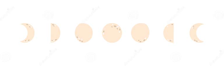 Moon phases stock vector. Illustration of drawn, concept - 261887647