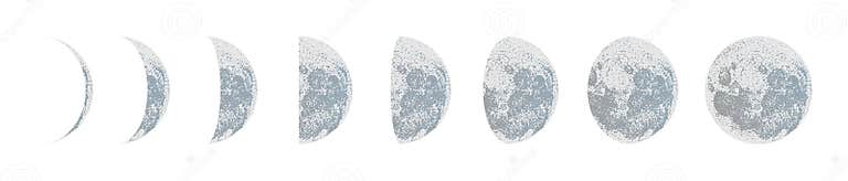 Moon Phases Dot Vector Background Stock Vector - Illustration of ...