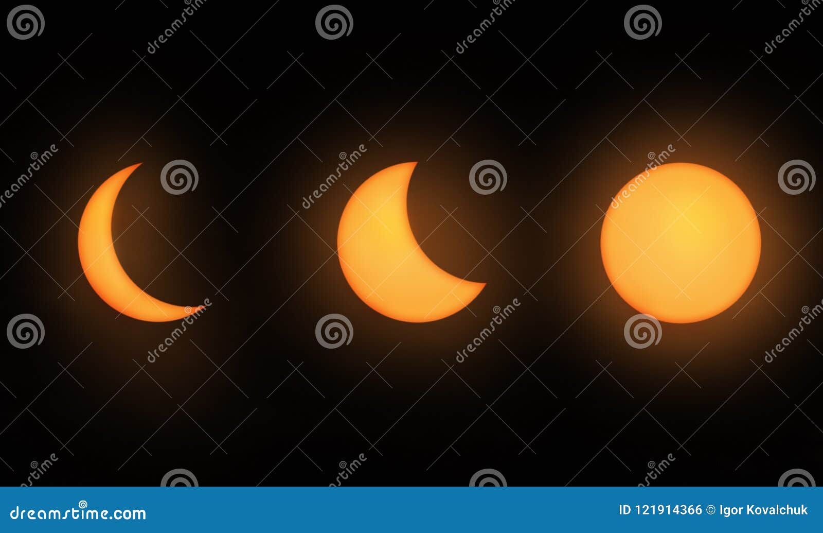 Three Moon phases stock photo. Image of black, cycle - 121914366