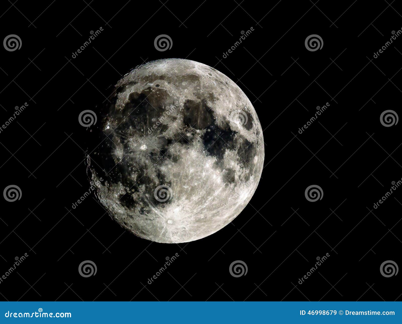 Moon stock image. Image of astrophotography, processed - 46998679